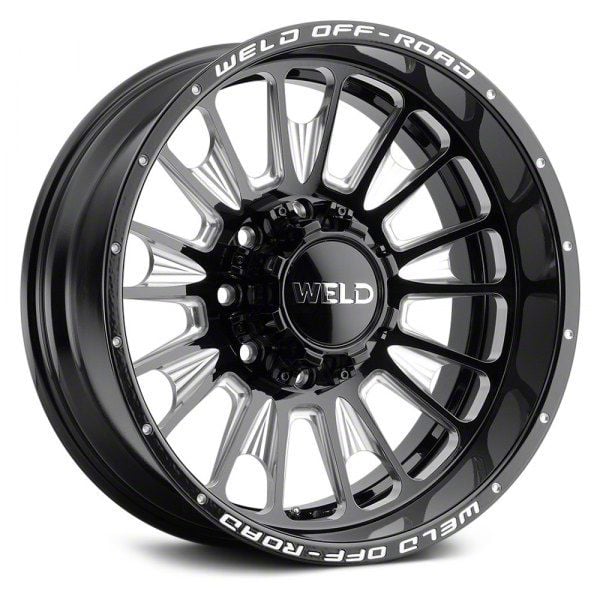 Weld Off-Road Silverado 2500 Scorch Gloss Black Milled 8-Lug Wheel ...