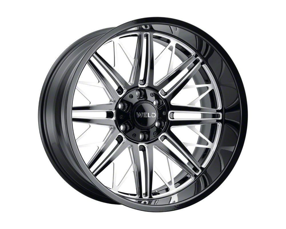 Weld Off-Road Tahoe Cascade Gloss Black Milled 6-Lug Wheel; 22x10; 13mm ...