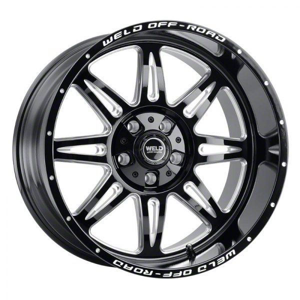 Weld Off-Road F-350 Super Duty Cheyenne Gloss Black Milled 8-Lug Wheel ...