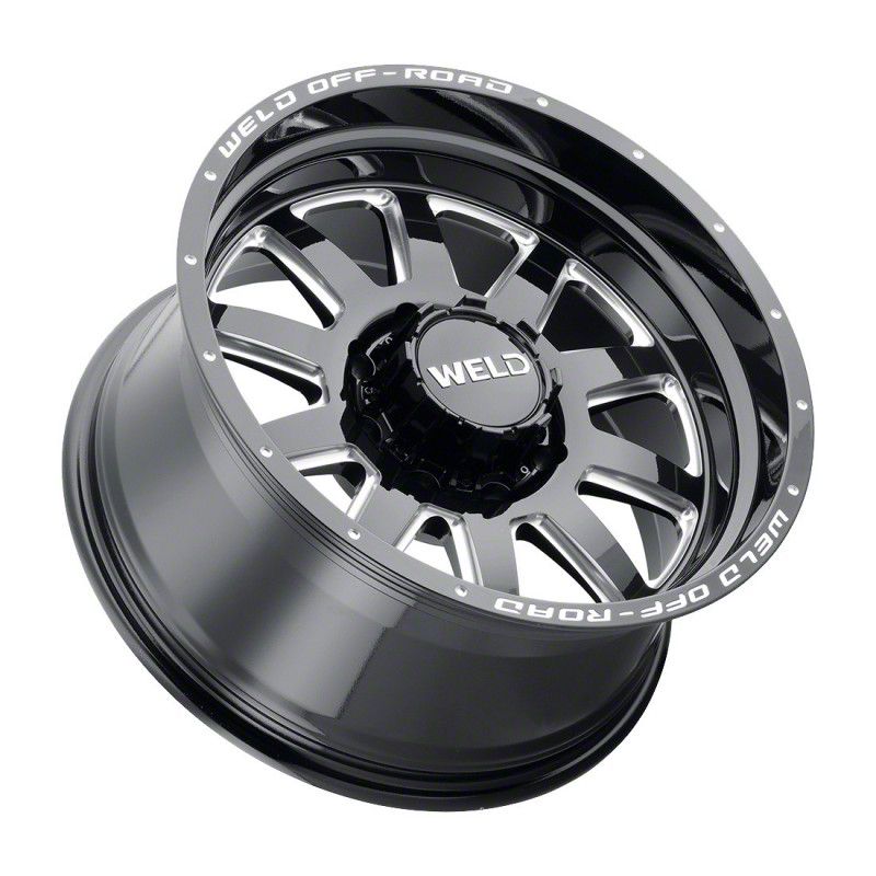 Weld Off-Road Sierra 1500 Stealth Gloss Black Milled 6-Lug Wheel; 18x9 ...