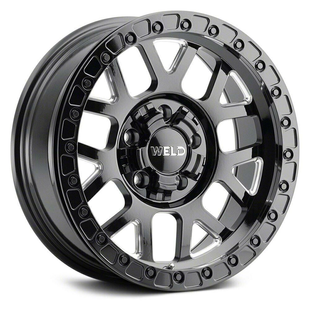 Weld Off-Road F-150 Cinch Gloss Black Milled 6-Lug Wheel; 20x12; -44mm ...