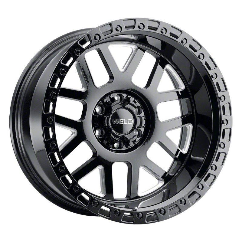 Weld Off-Road Silverado 1500 Cinch Gloss Black Milled 6-Lug Wheel ...