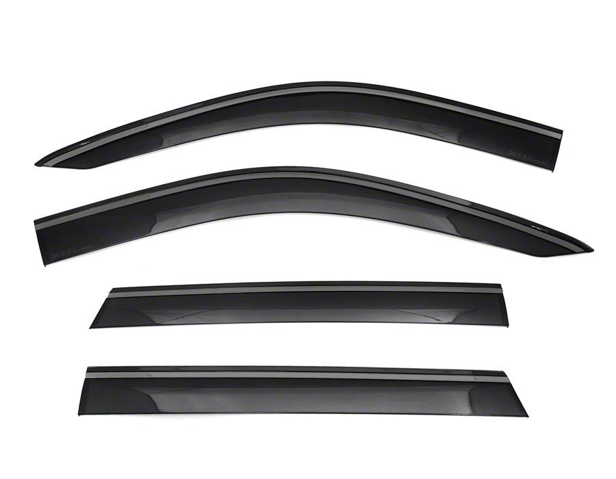 WELLvisors Yukon Taped-on Window Visors Wind Deflectors with Black Trim ...