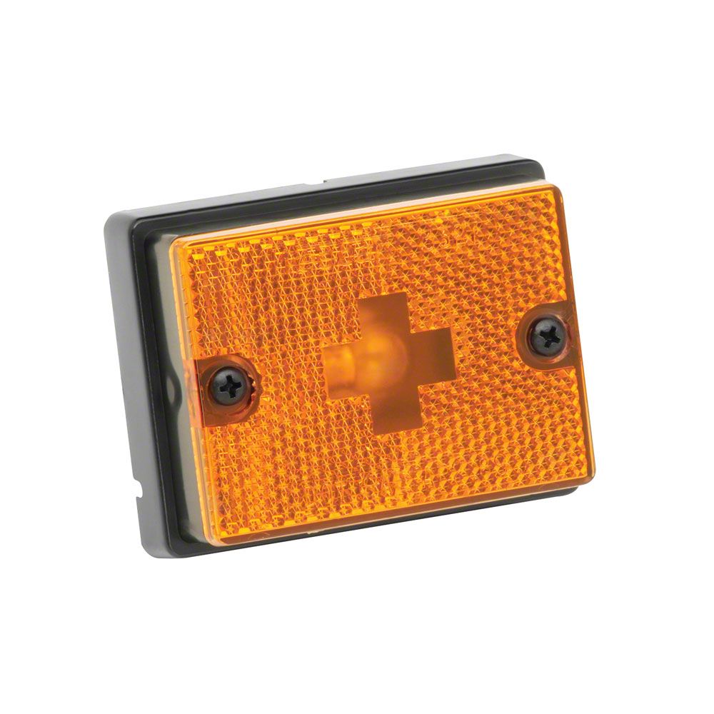 RAM 3500 Side Marker; Amber; With Reflex Lens and Stud-Mount Base ...