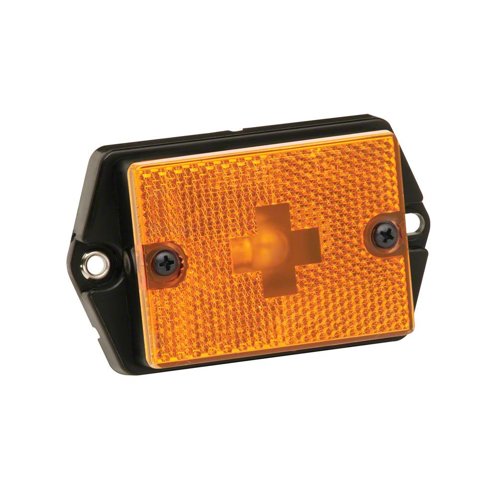 Ranger Side Marker; Amber; With Reflex Lens and Ear-Mount Base; Black ...