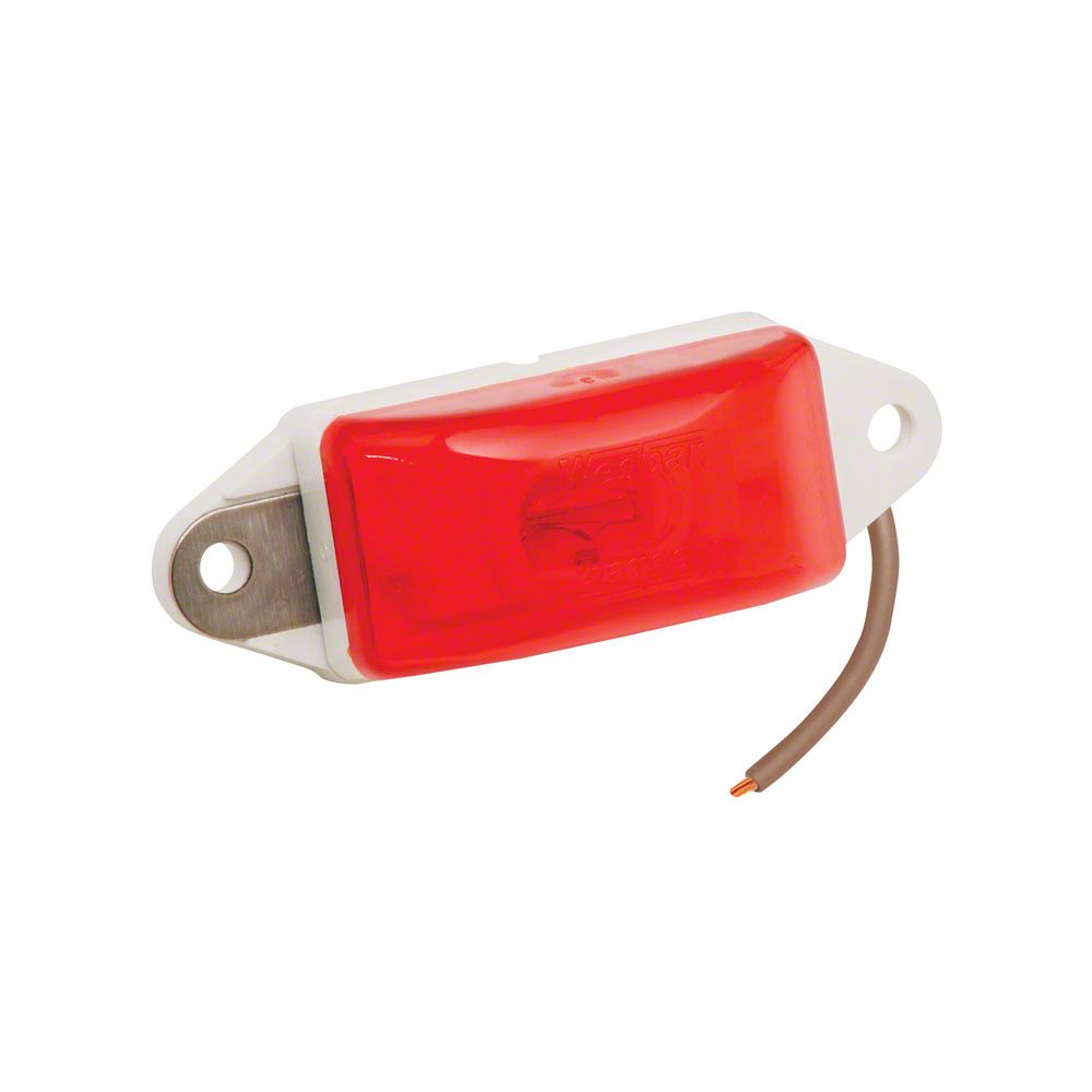 Silverado 1500 Side Marker; Red; With White Ear-Mount Base; PC Rated ...