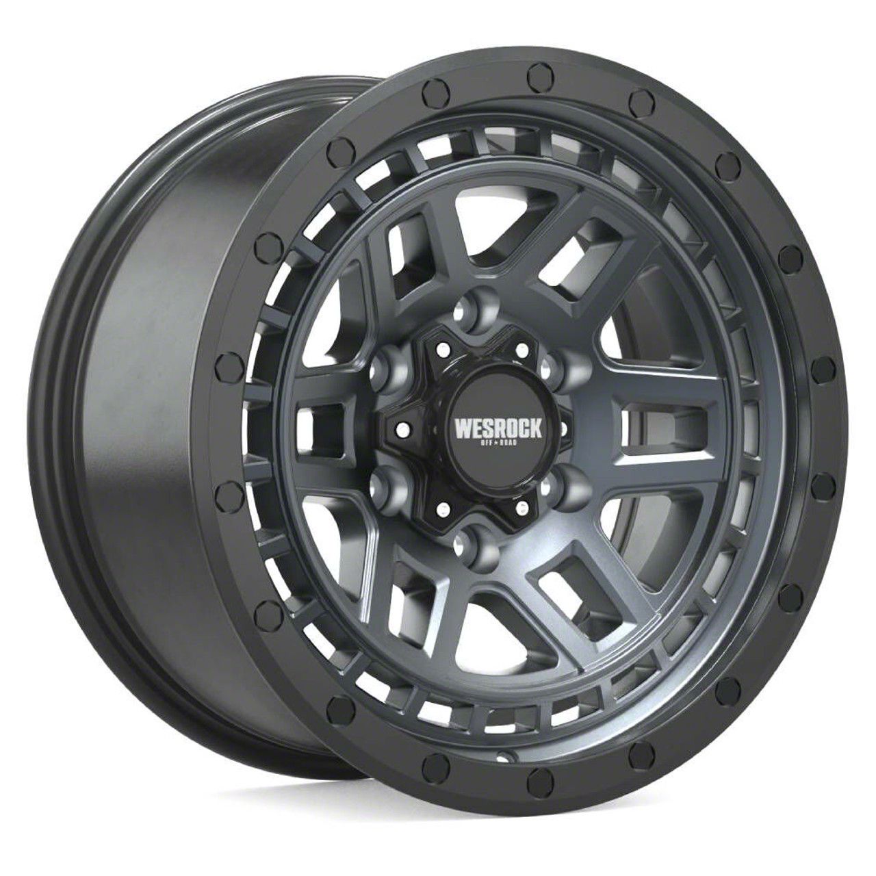 Wesrock Wheels Dakota BT-26 Anthracite with Black Simulated Beadlock ...