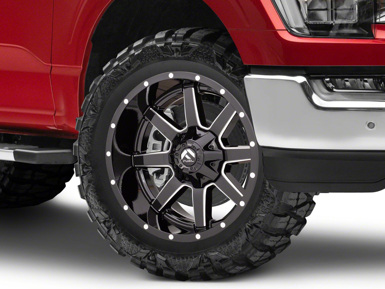 Wesrock Wheels F-150 Maverick Gloss Black Milled 6-Lug Wheel; 20x10 ...