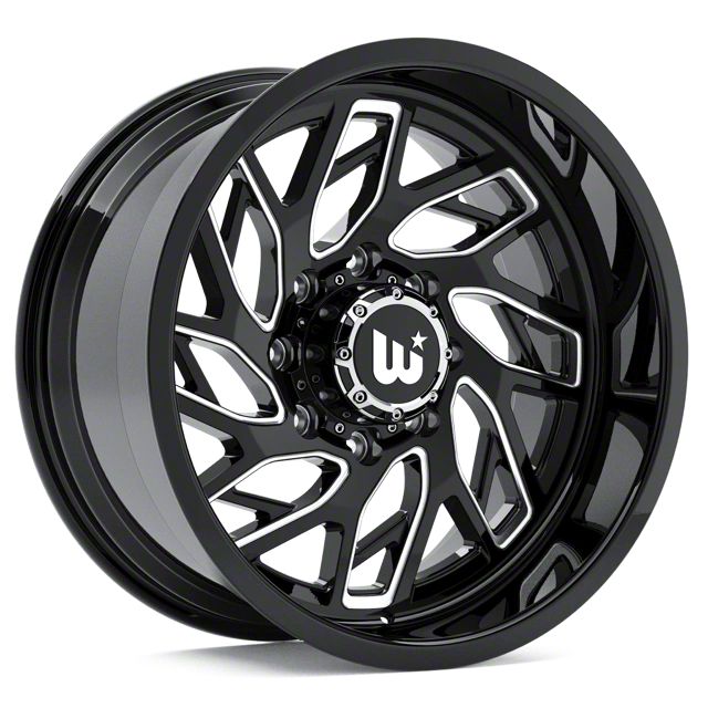 Western Wheels F-250 Super Duty MS83 Gloss Black with Milling Spokes 8 ...