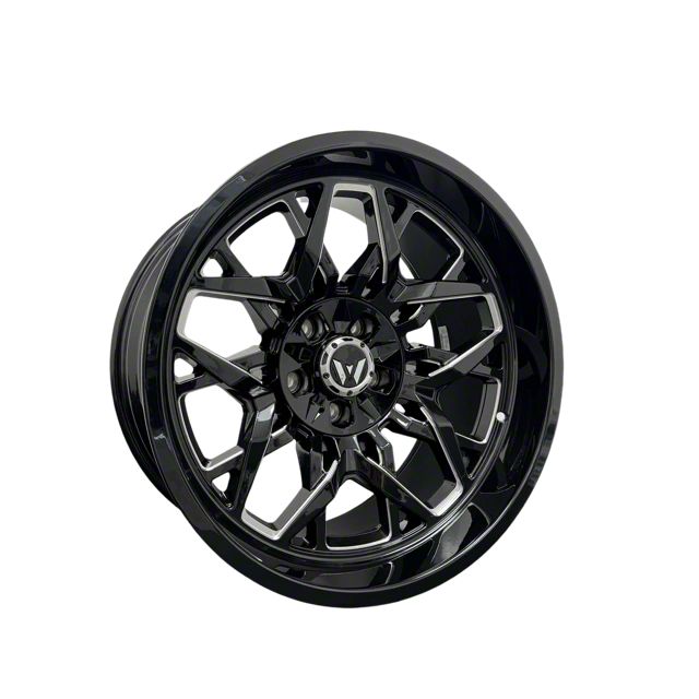 Western Wheels Canyon EDGE Gloss Black with Milling Spokes 6-Lug Wheel ...