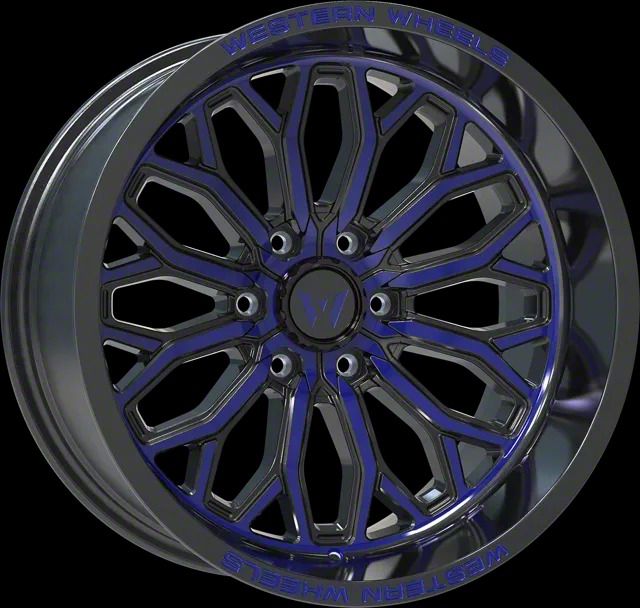 Western Wheels Canyon IR08 Black Machined Face Satin Lacquer 6-Lug ...