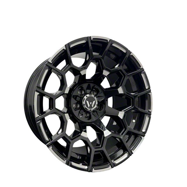 Western Wheels Canyon SPUR Gloss Black with Milling Spokes 6-Lug Wheel ...