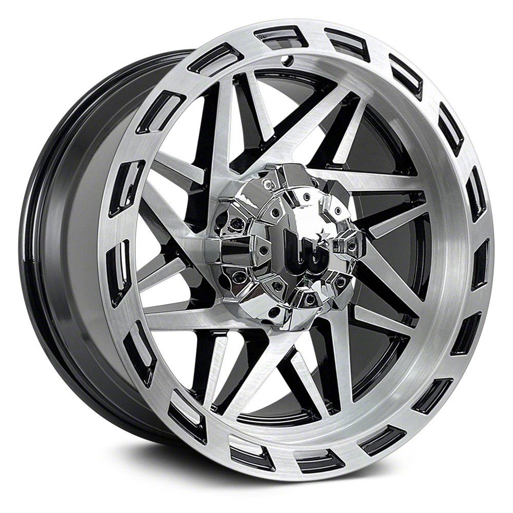 Western Wheels F-150 BOULDER Brush Face with Gloss Black Lip 6-Lug ...