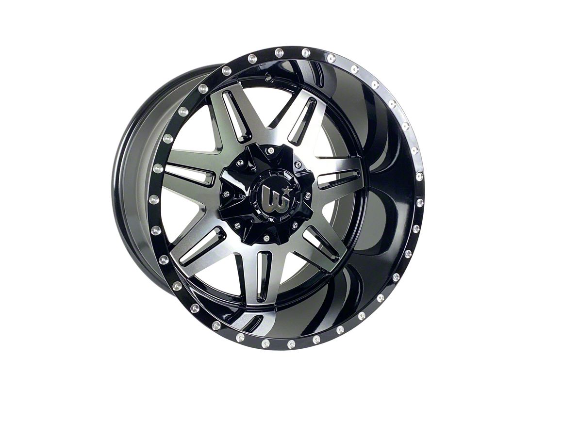 Western Wheels F-350 Super Duty TRAIL2 Brush Face with Gloss Black Lip ...