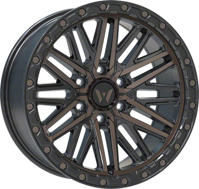 Western Wheels RAM 1500 AL04 Bronze Machined Face with Black Lip 6-Lug ...