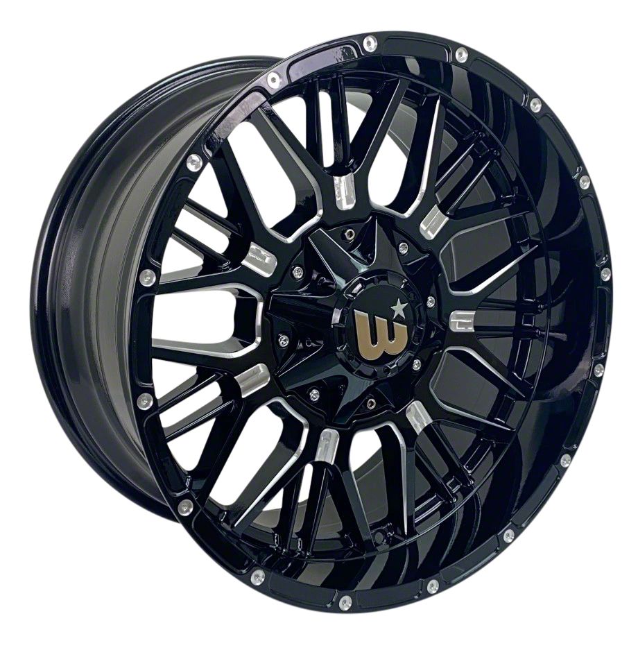 Western Wheels RAM 1500 PAXTON Gloss Black Lip 8-Lug Wheel; 20x10 ...