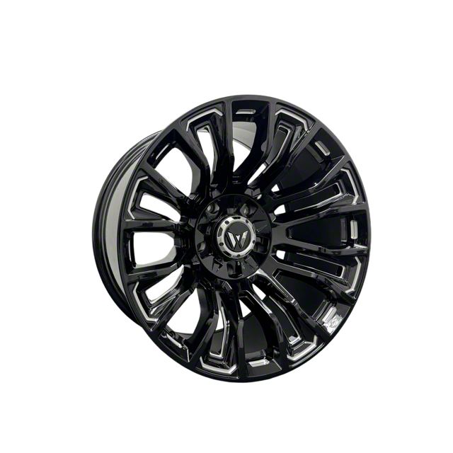 Western Wheels Sierra 2500 MAVERICK Gloss Black with Milling Spokes 8 ...