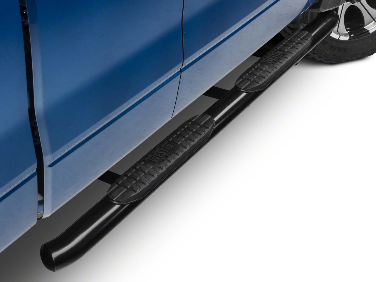 F-150 Pro Traxx 4-Inch Oval Side Step Bars; Black (09-14 F-150 SuperCab ...