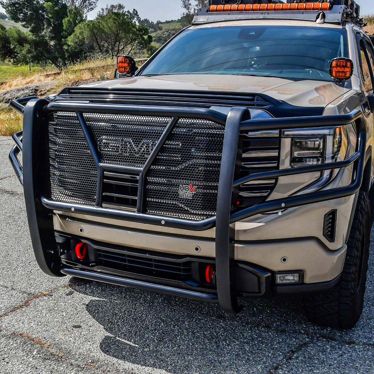 Westin Sierra 1500 HDX Grille Guard; Black 57-4125 (22-26 Sierra 1500, Excluding AT4X) - Free ...