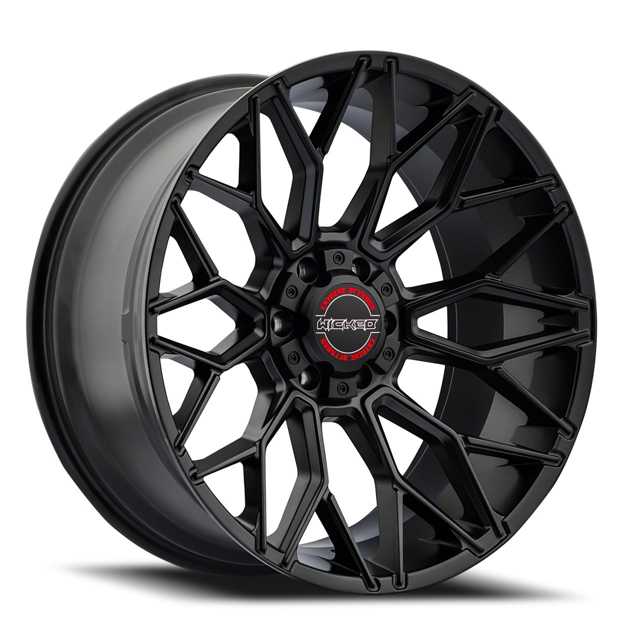 Wicked Offroad Sierra 1500 W934 Satin Black 6-Lug Wheel; 22x10; -19mm ...