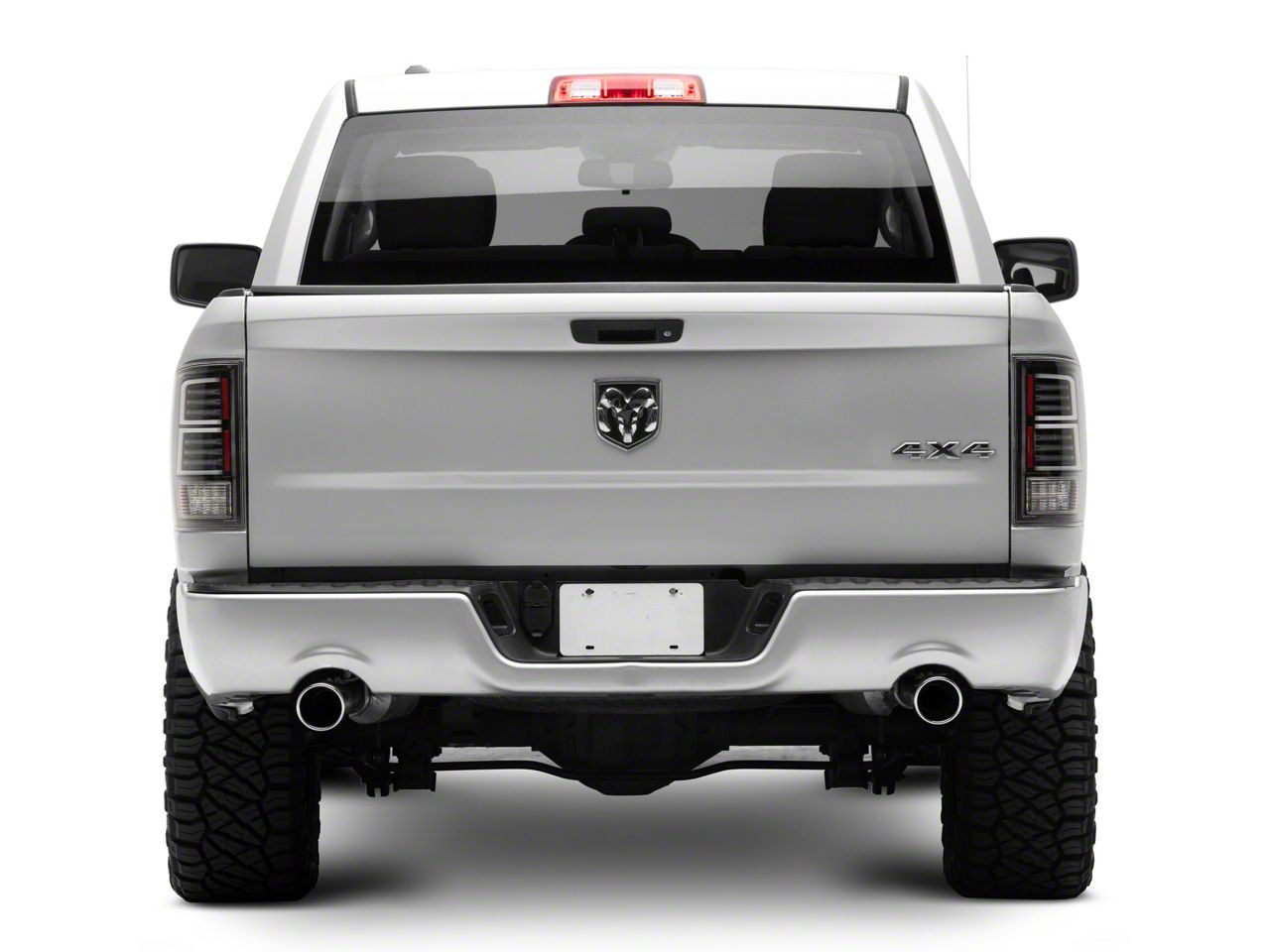 RAM 1500 Sequential LED Tail Lights; Gloss Black Housing; Clear Lens ...