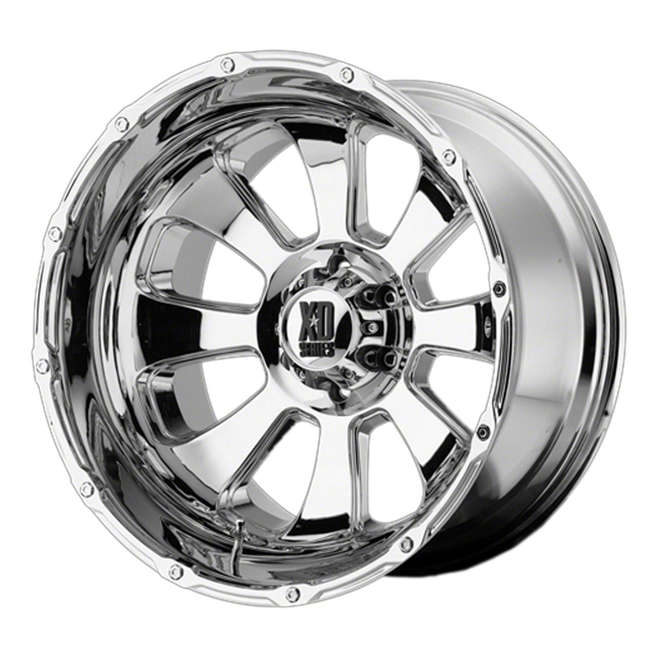 XD Silverado 3500 Armour Chrome 8-Lug Wheel; 20x9; -12mm Offset ...