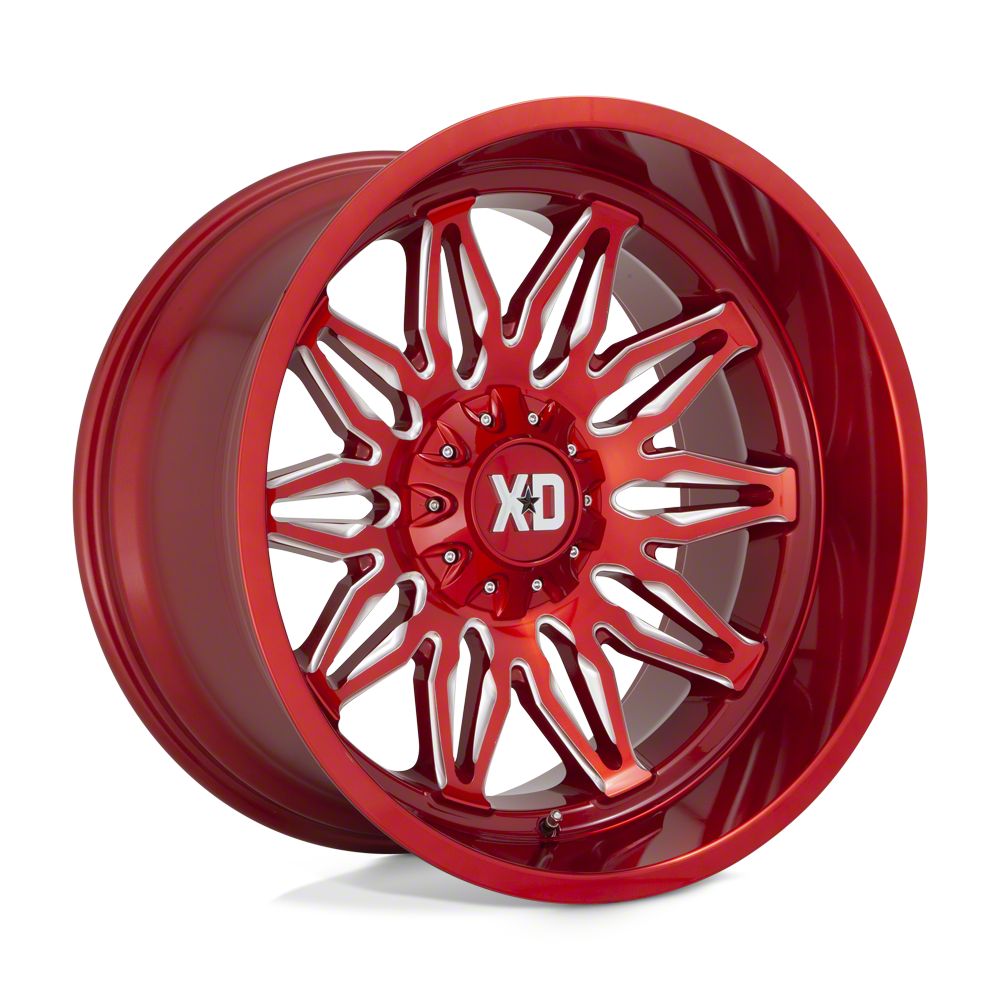 XD RAM 1500 Gunner Candy Red Milled 5-Lug Wheel; 20x10; -18mm Offset ...