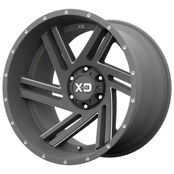 XD Silverado 1500 Swipe Satin Gray Milled 6-Lug Wheel; 17x9; 18mm ...