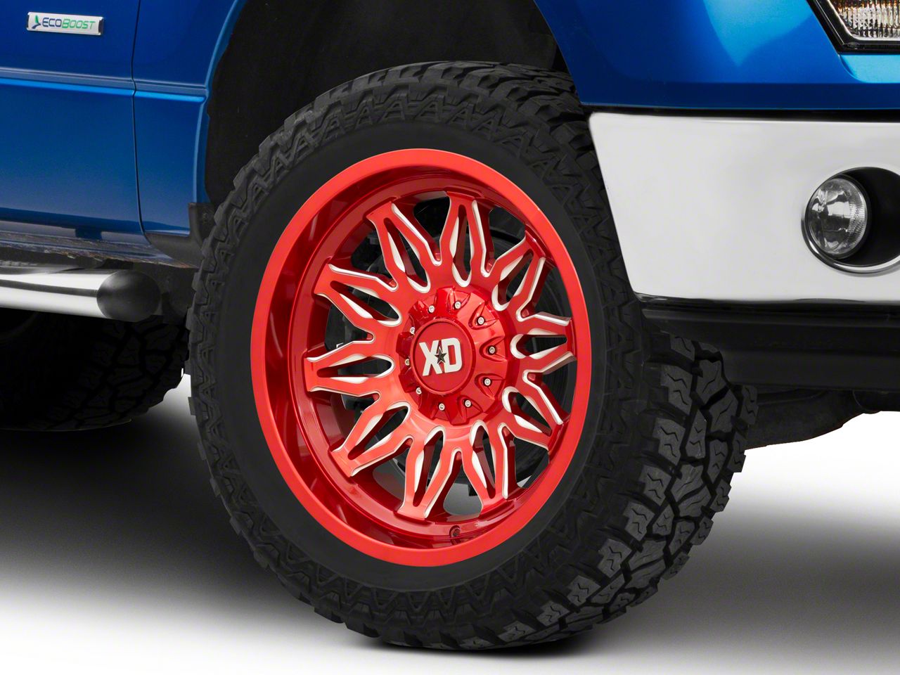 XD F-150 Gunner Candy Red Milled 6-Lug Wheel; 22x10; -18mm Offset ...