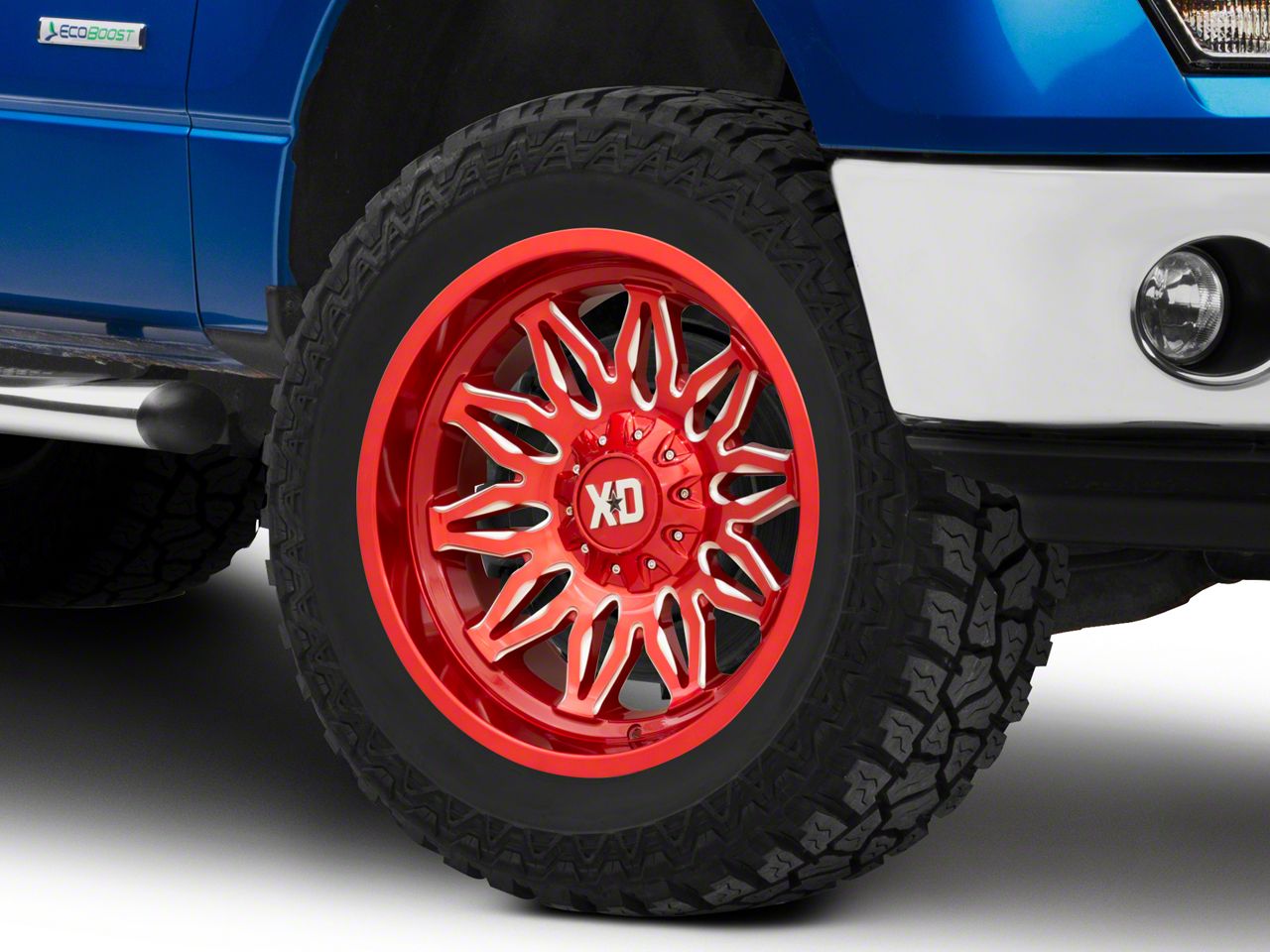 XD F-150 Gunner Candy Red Milled 6-Lug Wheel; 20x10; -18mm Offset ...