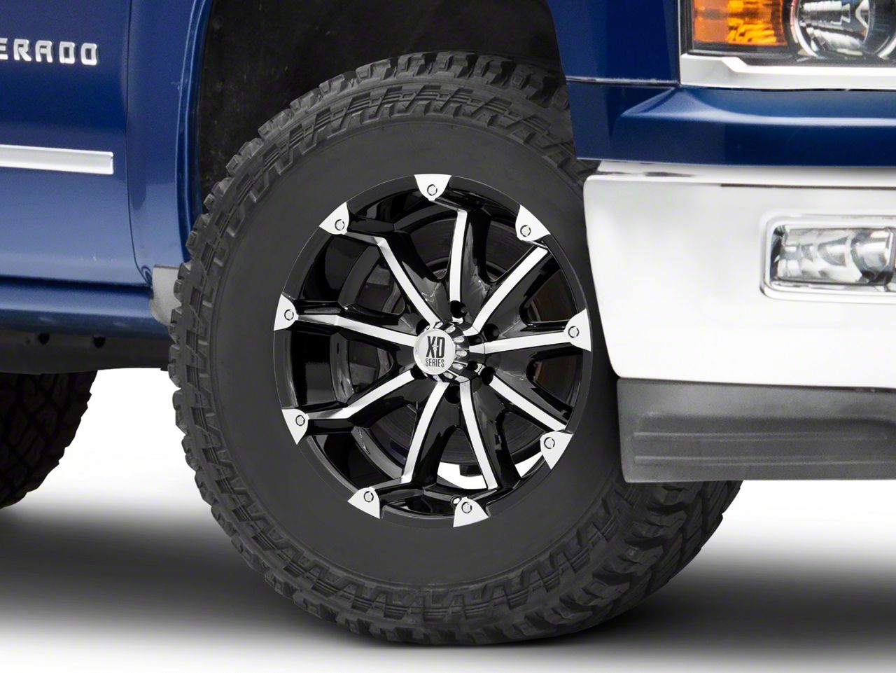 XD Silverado 1500 Badlands Gloss Black Machined 6-Lug Wheel; 18x9 ...