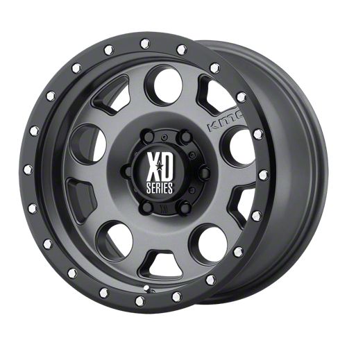 XD Silverado 1500 Enduro Pro Matte Gray with Black Reinforcing Ring 6 ...