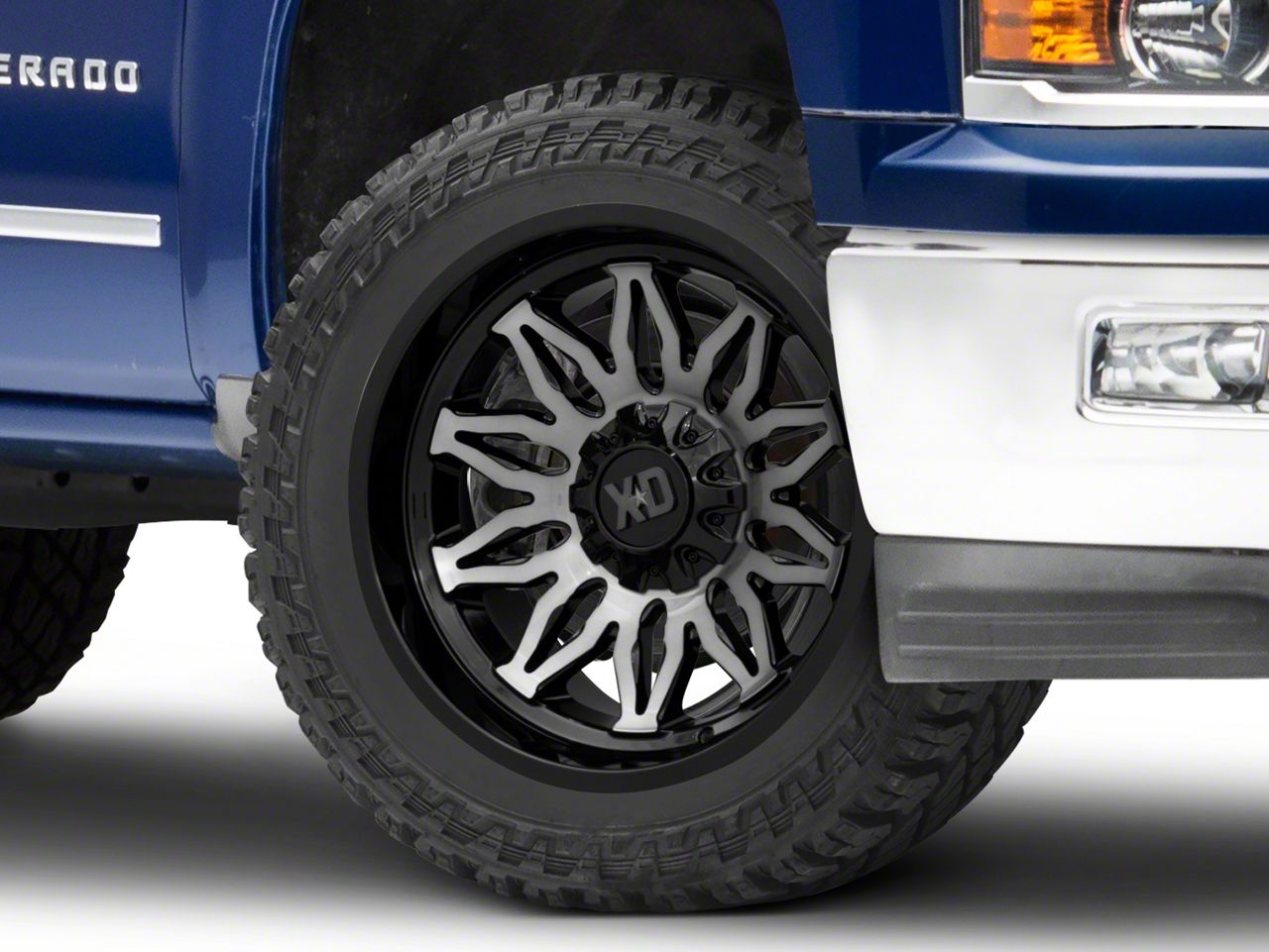 XD Silverado 1500 Gunner Gloss Black Machined with Gray Tint 6-Lug ...