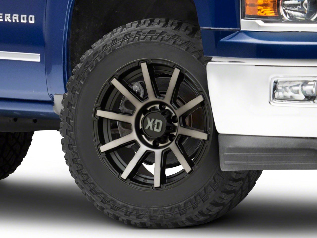 XD Silverado 1500 Outbreak Satin Black with Gray Tint 6-Lug Wheel ...