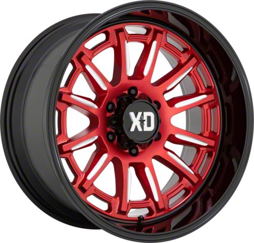 XD Yukon Phoenix Candy Red Milled with Black Lip 6-Lug Wheel; 20x10 ...