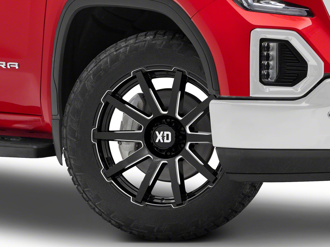 XD Sierra 1500 Outbreak Gloss Black Milled 6-Lug Wheel; 22x10; 12mm ...