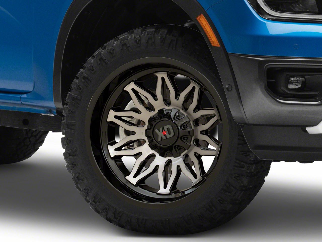 XD Ranger Gunner Gloss Black Machined with Gray Tint 6-Lug Wheel; 20x10 ...