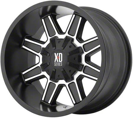 XD Ranger Trap Satin Black with Machined Face 6-Lug Wheel; 18x9; 18mm ...