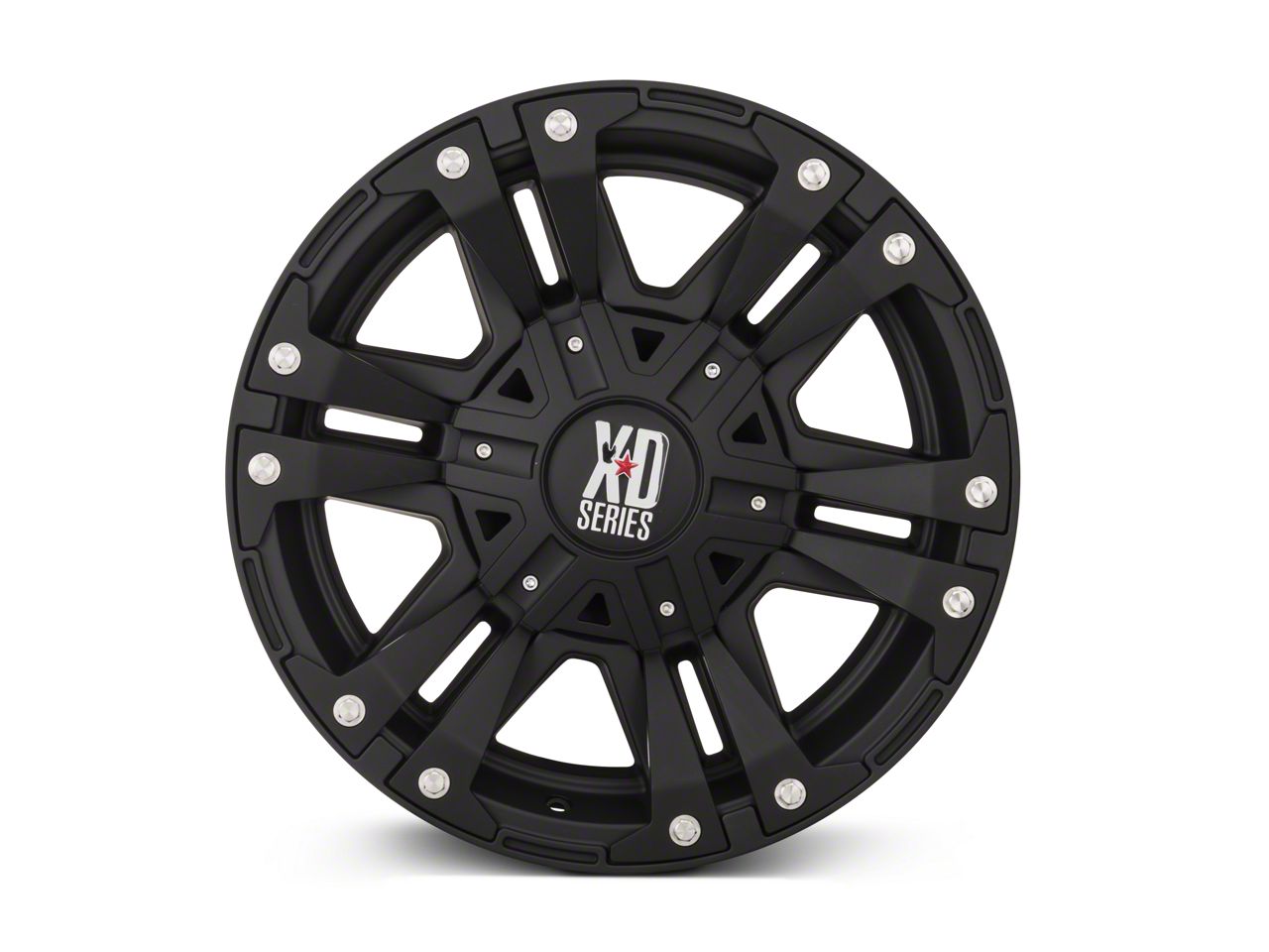 XD Canyon Monster II Matte Black 6-Lug Wheel; 18x9; 18mm Offset ...