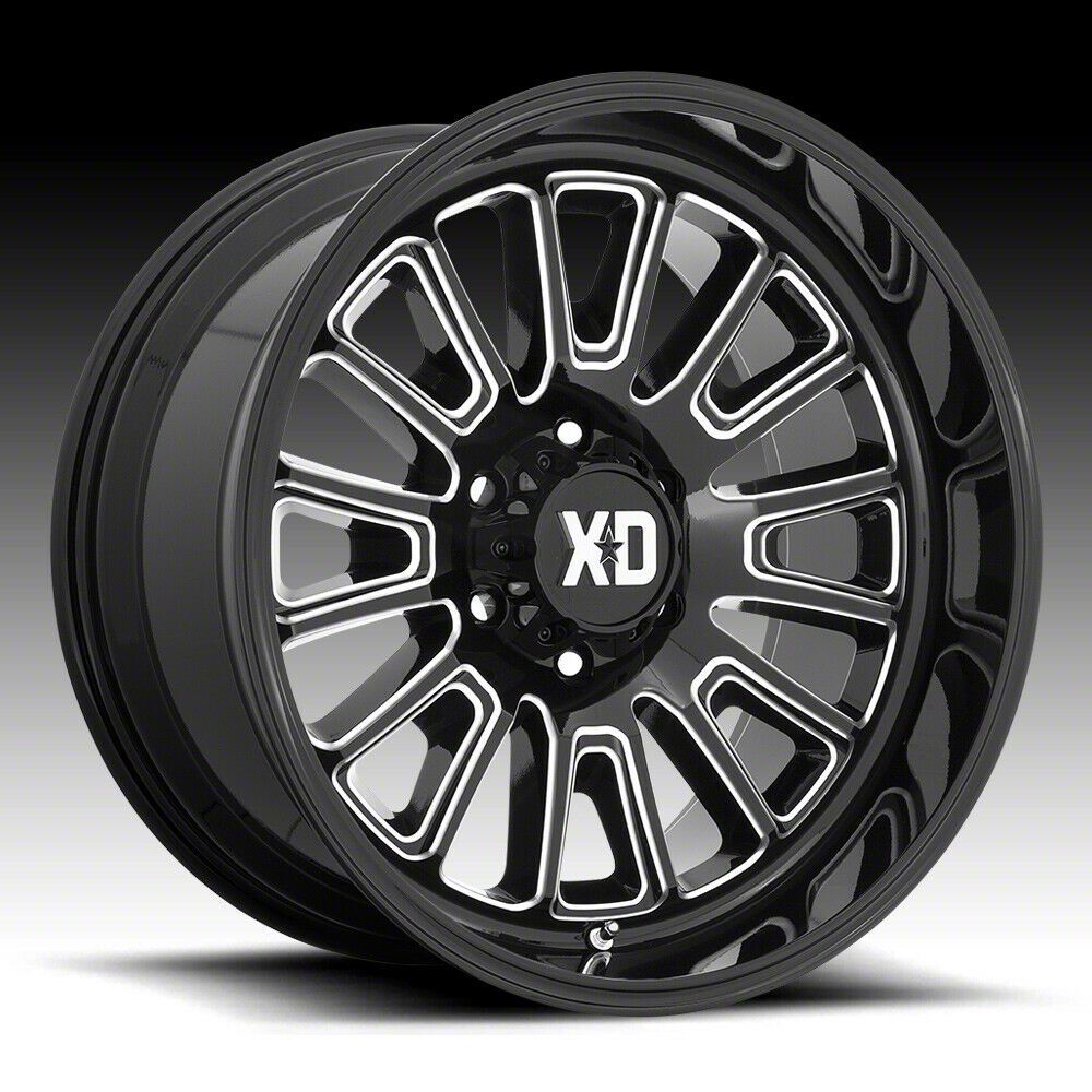XD Canyon Rover Gloss Black Milled 6-Lug Wheel; 22x12; -44mm Offset ...