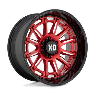 XD Colorado Phoenix Candy Red Milled with Black Lip 6-Lug Wheel; 20x9 ...