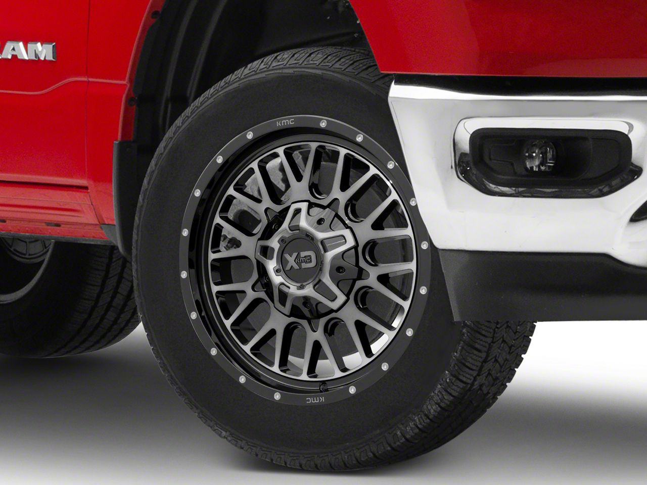XD RAM 1500 Snare Gloss Black with Gray Tint 6-Lug Wheel; 20x9; 18mm ...
