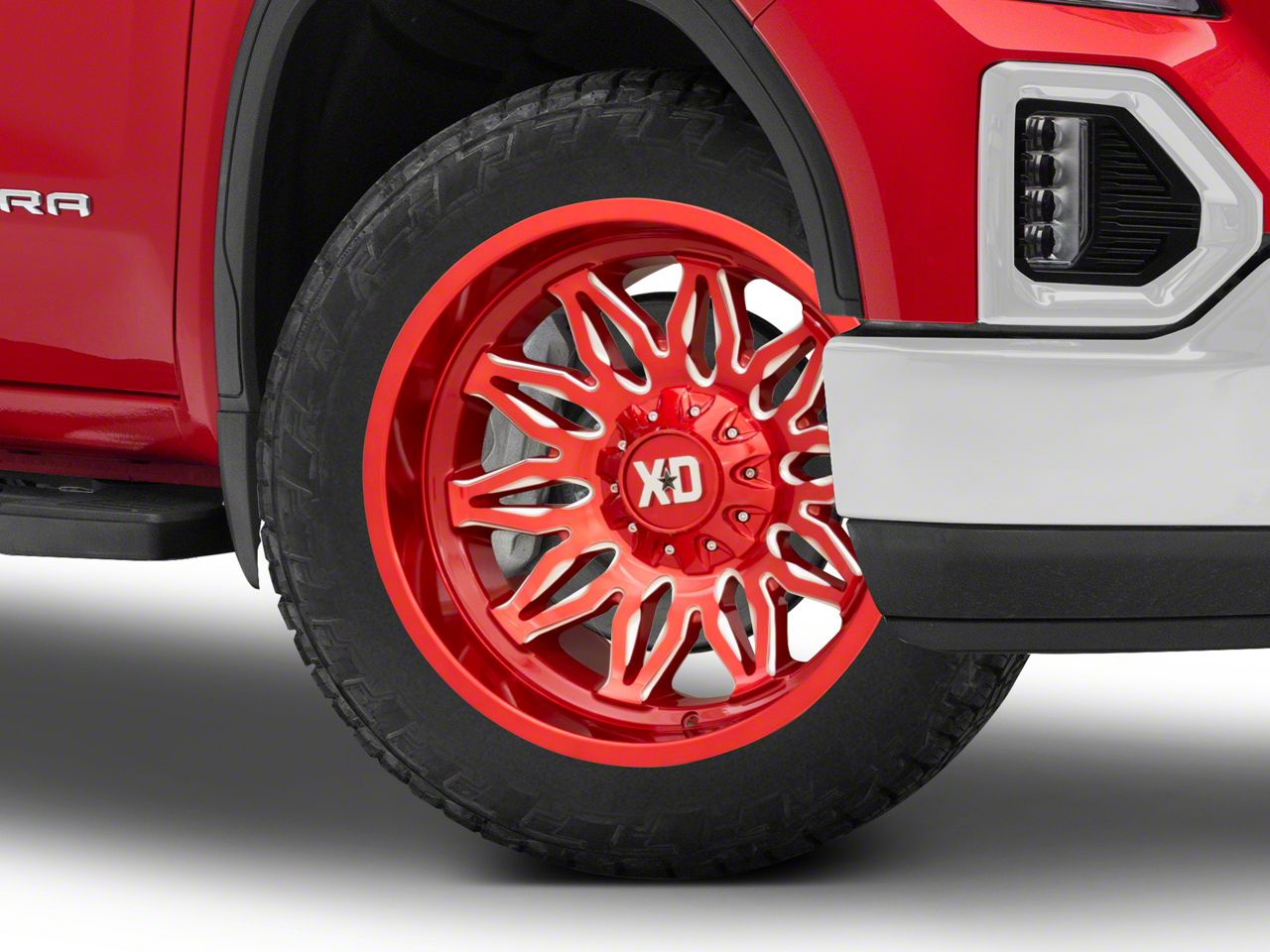 XD Sierra 1500 Gunner Candy Red Milled 6-Lug Wheel; 22x10; -18mm Offset ...