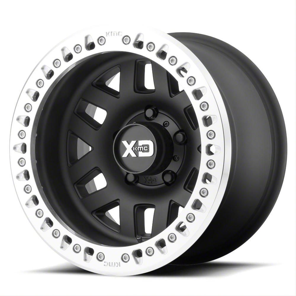 XD Silverado 1500 Machete Crawl Beadlock Satin Black Machined Bead Ring ...