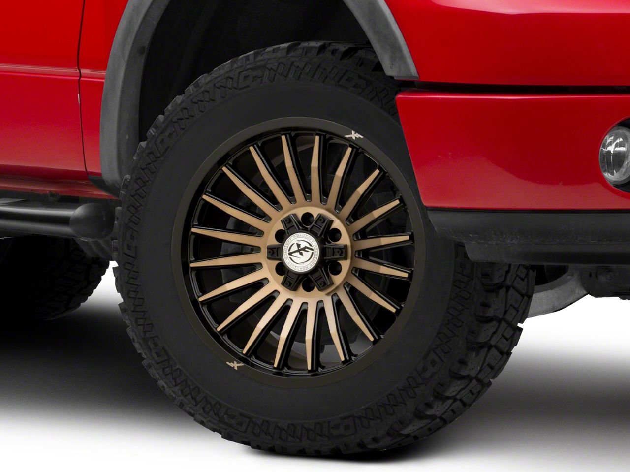 XF Offroad F-150 XF-231 Satin Black Machined with Bronze Double Dark ...