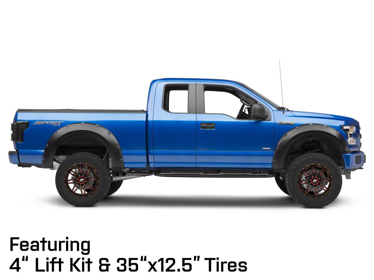 XF Offroad F-150 XF-218 Gloss Black Red Milled 6-Lug Wheel; 20x9; 12mm ...