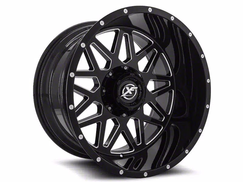 XF Offroad RAM 3500 XF-211 Gloss Black Milled 8-Lug Wheel; 20x12; -44mm ...