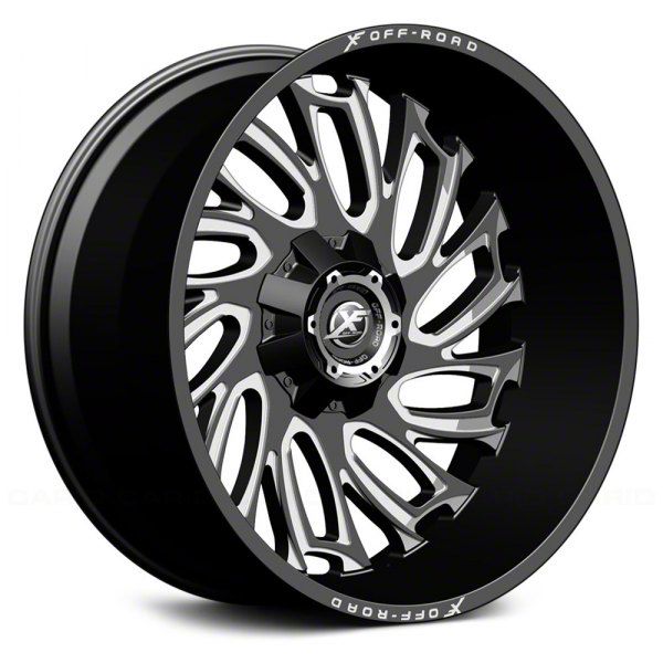 XF Offroad Dakota XF-207 Gloss Black Milled 5-Lug Wheel; 20x12; -44mm ...