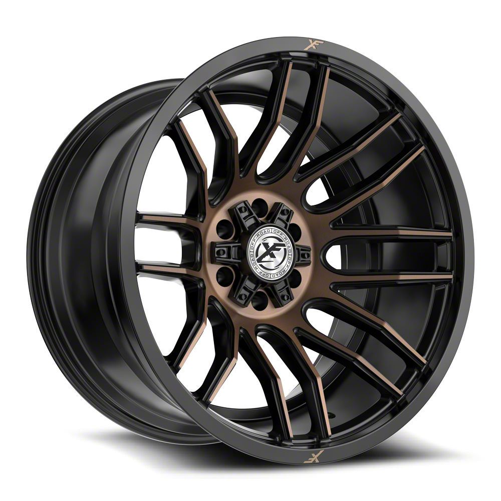 XF Offroad F-150 XF-232 Satin Black and Bronze Machined Double Dark ...