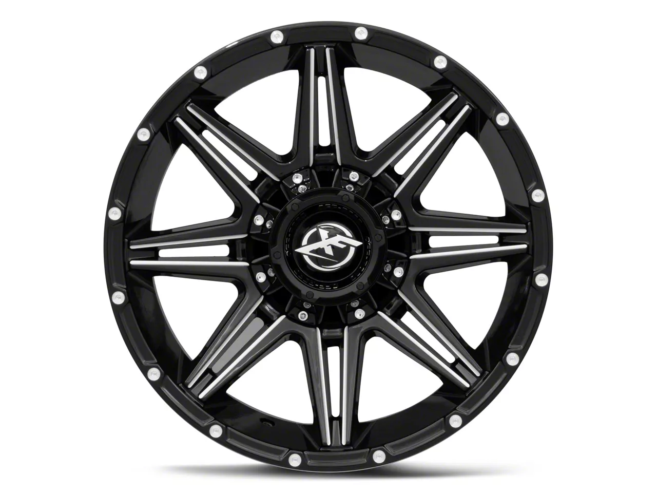 XF Offroad F-150 XF-220 Gloss Black Milled 6-Lug Wheel; 18x9; 0mm ...